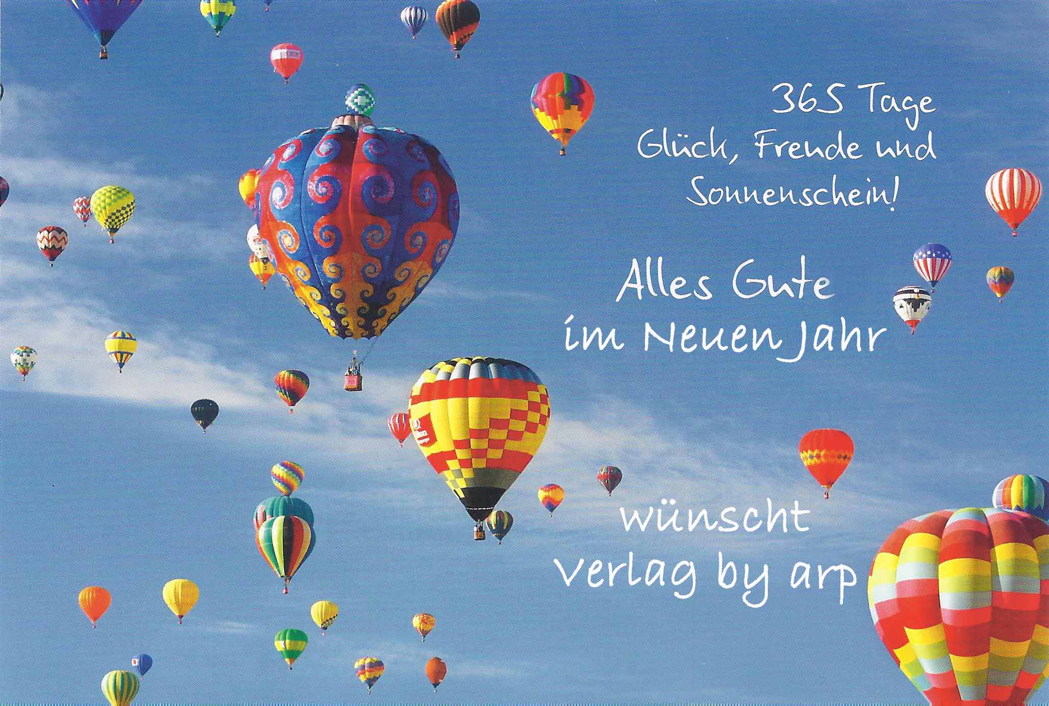 Neujahrsgrüße wünscht Verlag by arp - by arp